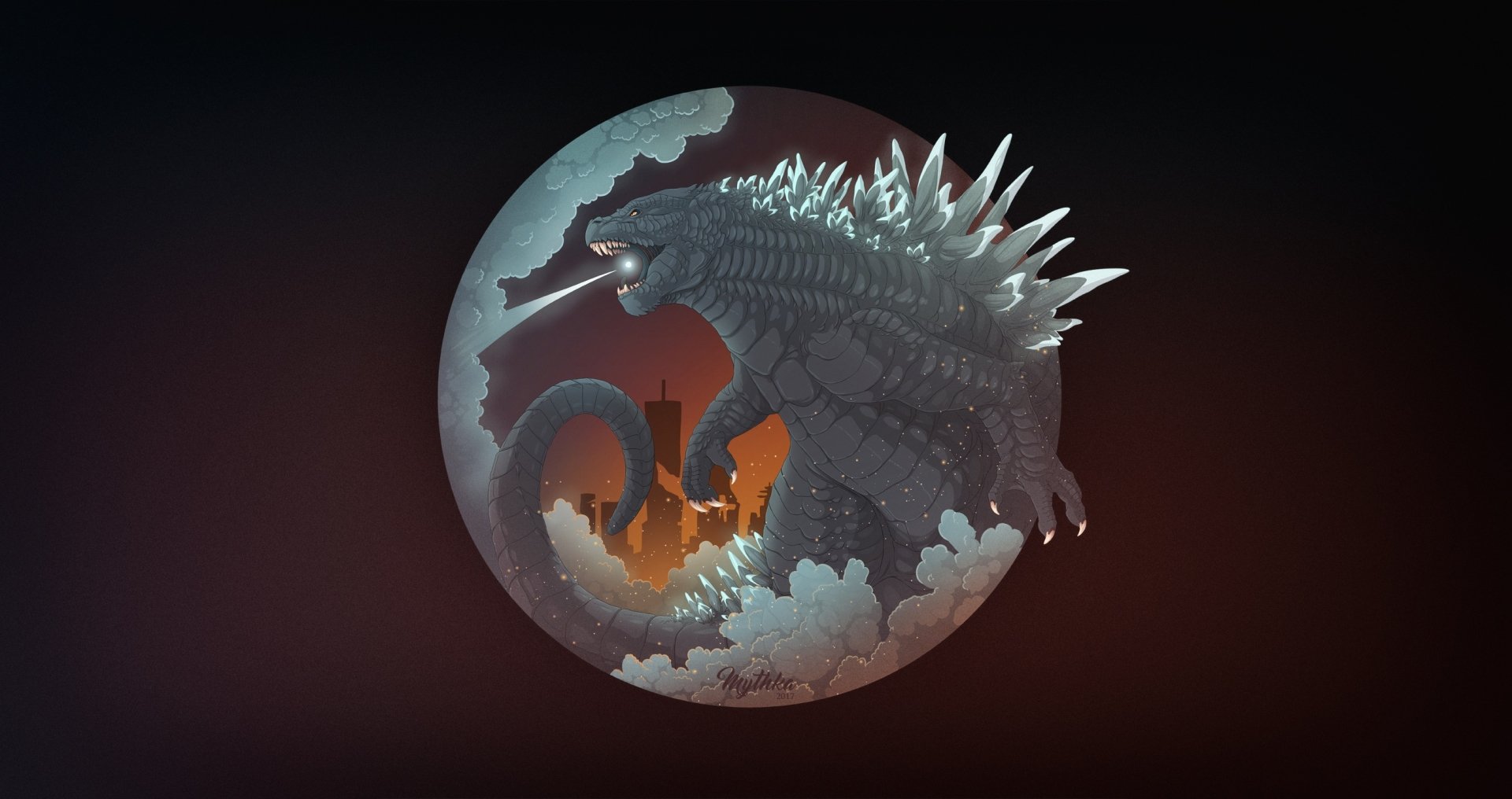 Lunar Titan: Godzilla 2K Fantasy Wallpaper by Candice Sciortino ...
