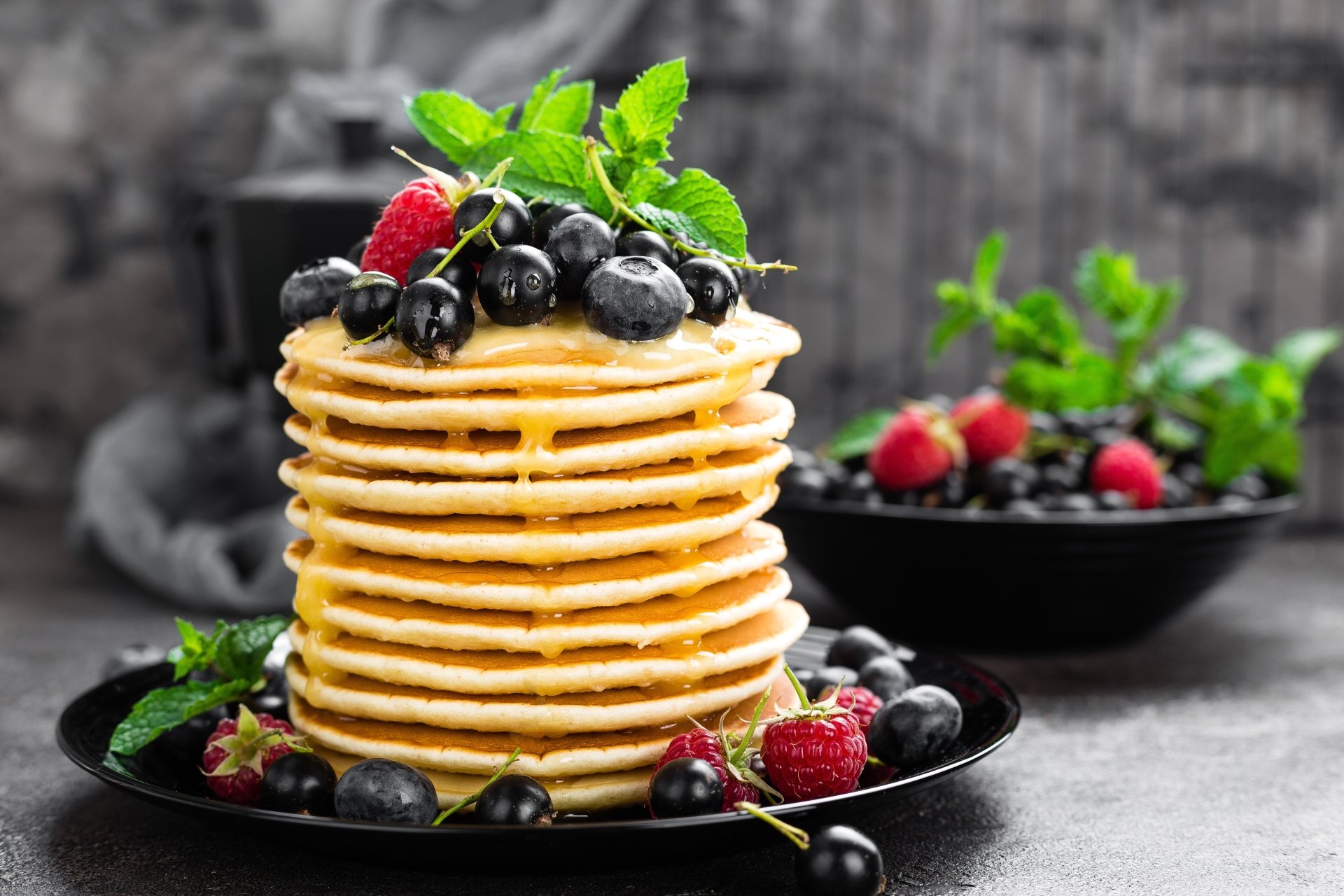 Download Blueberry Berry Fruit Still Life Breakfast Food Pancake 4k ...