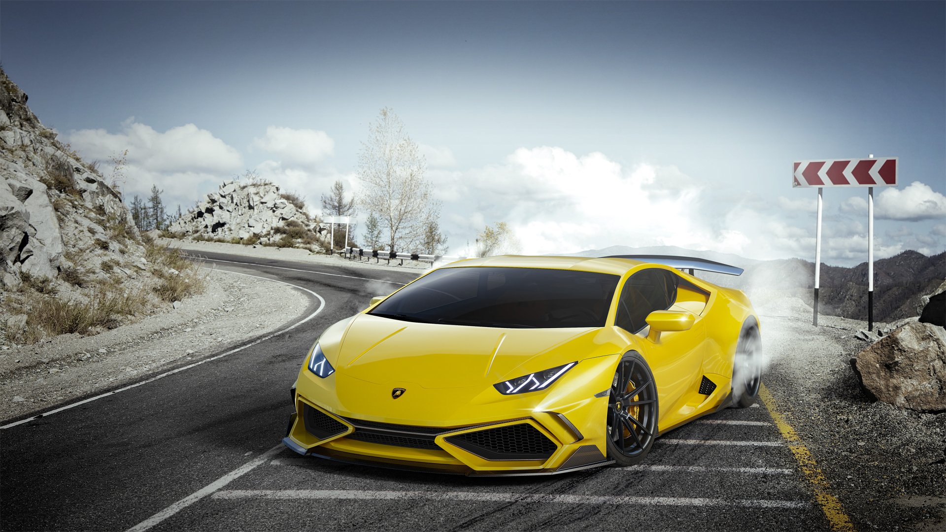 Lamborghini Huracan 4K Ultra HD Wallpaper — Yellow Performance Vehicle ...