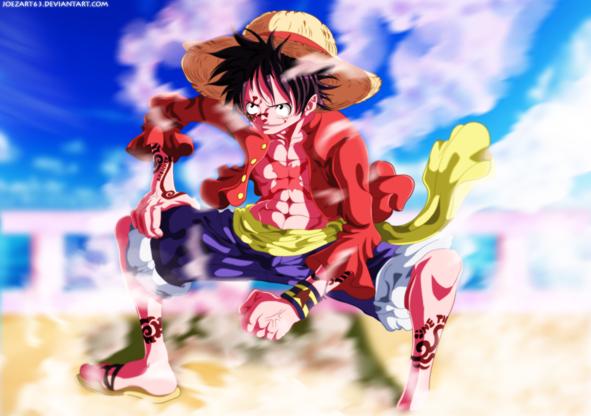 Download Monkey D. Luffy Anime One Piece HD Wallpaper by Joseph Joestar ...