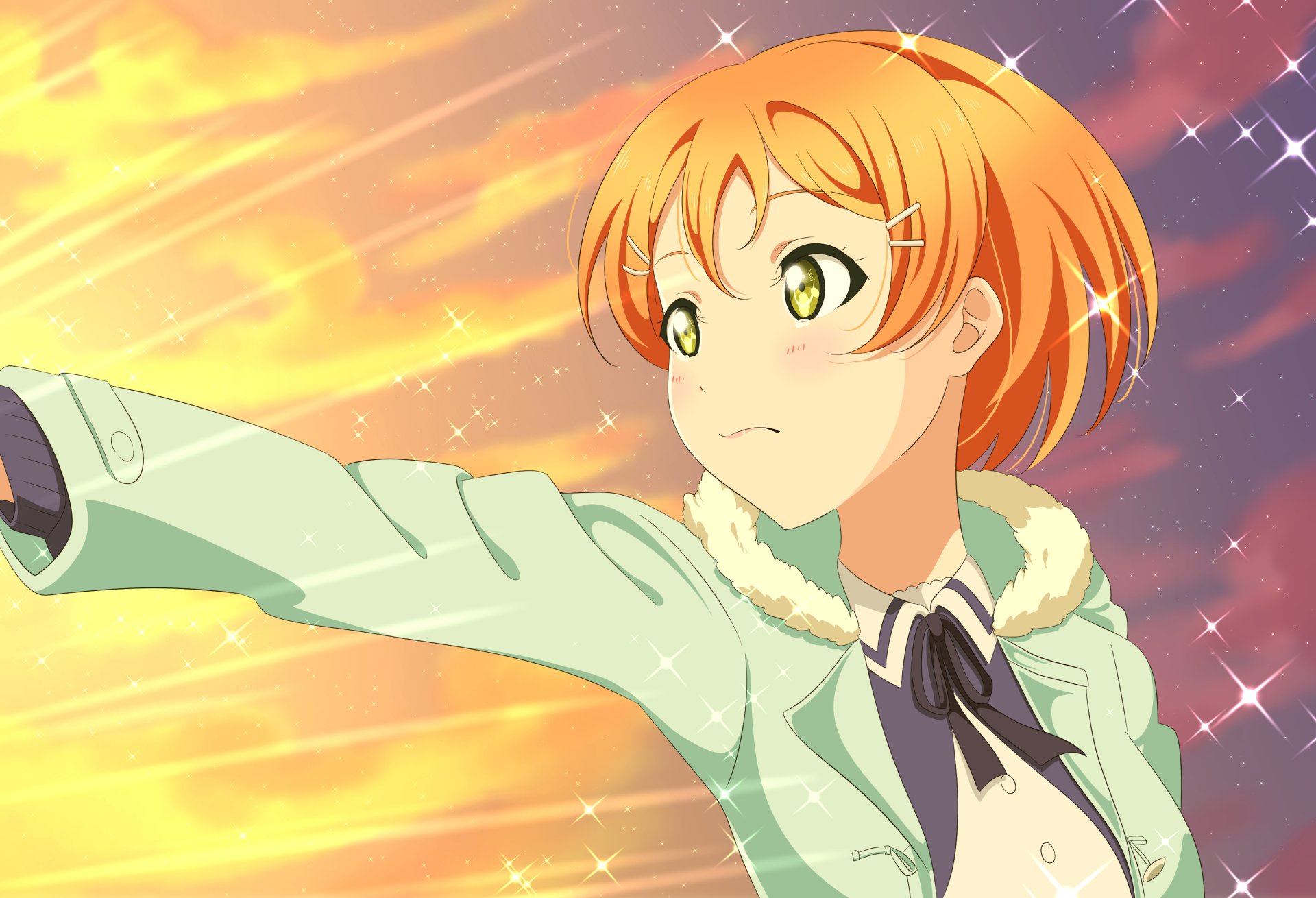 Download Rin Hoshizora Anime Love Live! HD Wallpaper by イサミ丼