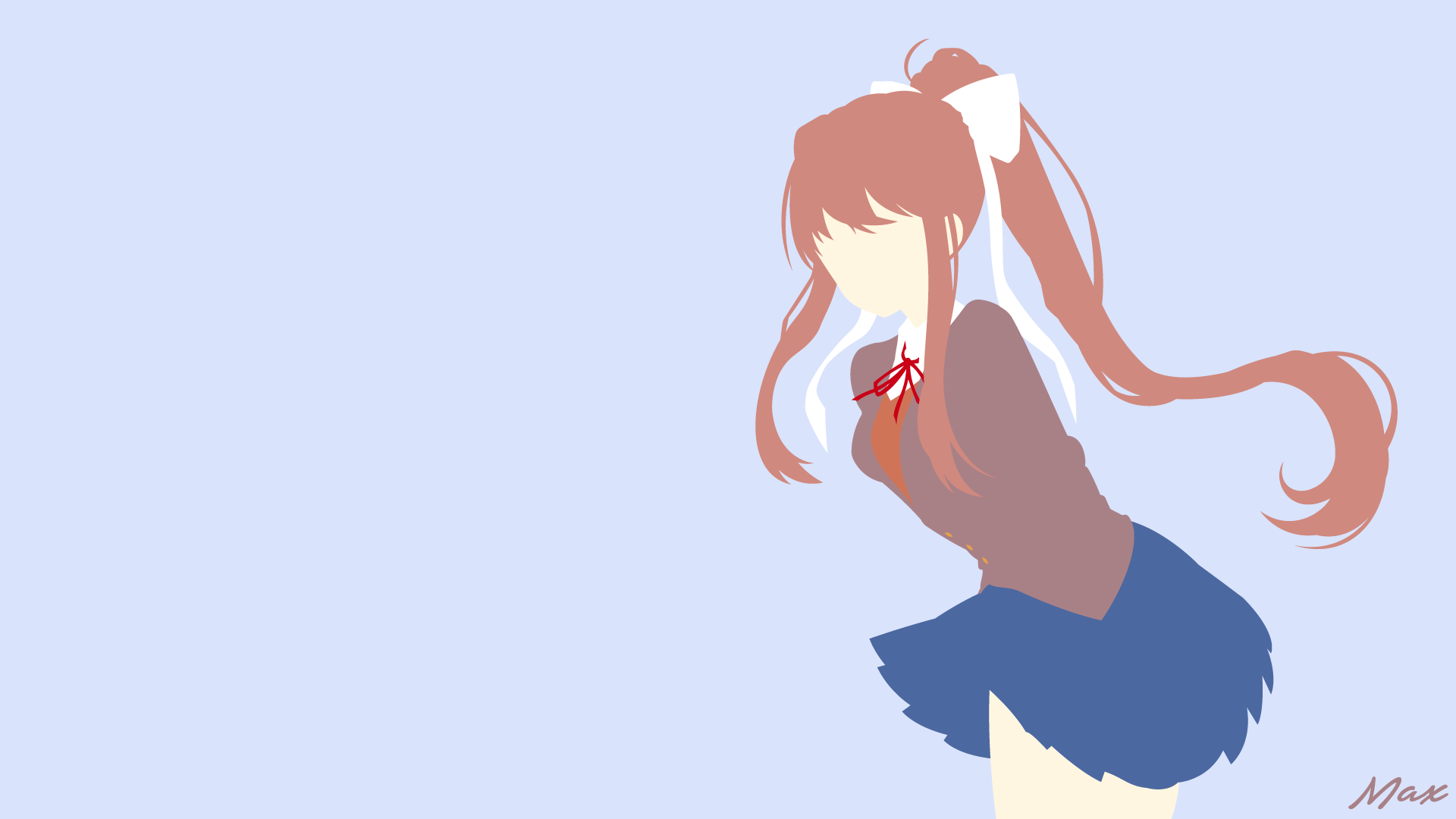 Monika HD Wallpaper - Doki Doki Literature Club! Video Game Art by ...