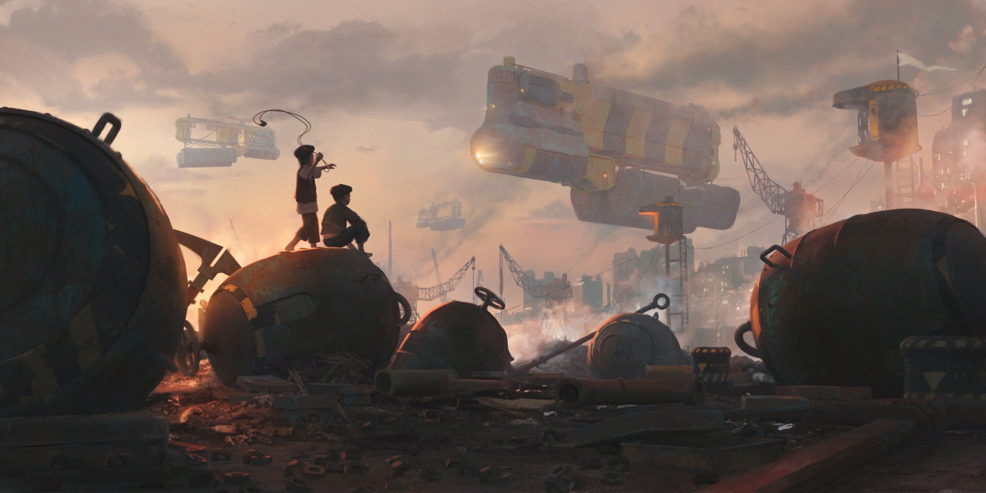 Futuristic Kids Exploring Sci-Fi Vehicles | HD Wallpaper by Datem ...