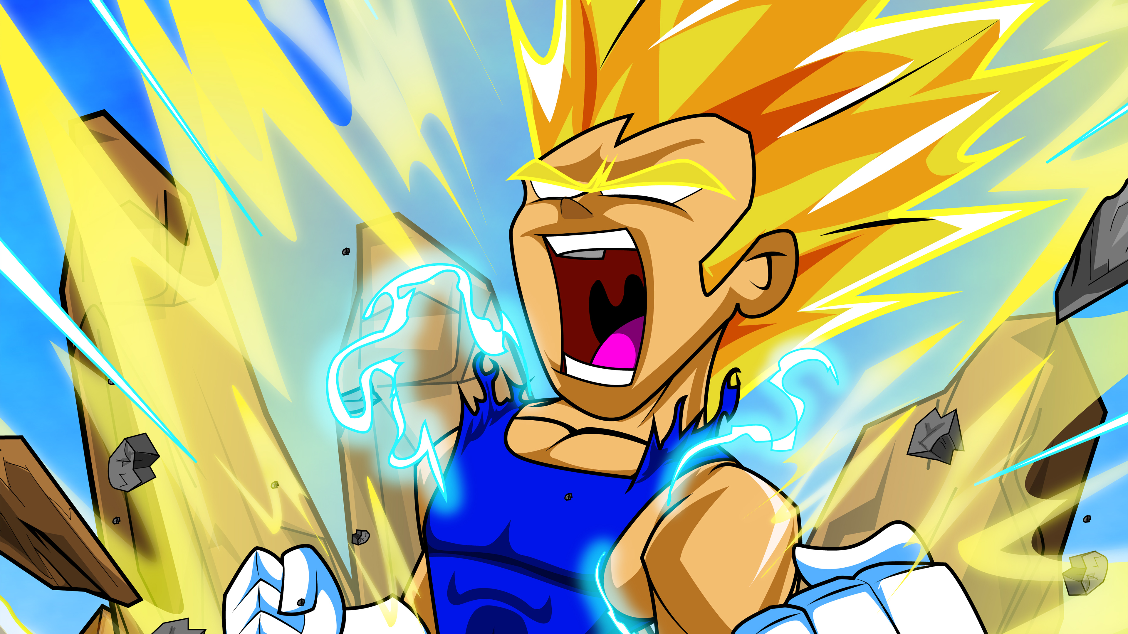 Vegeta Fan Art HD Wallpaper | Epic Dragon Ball Desktop Background by BlueTechWizard