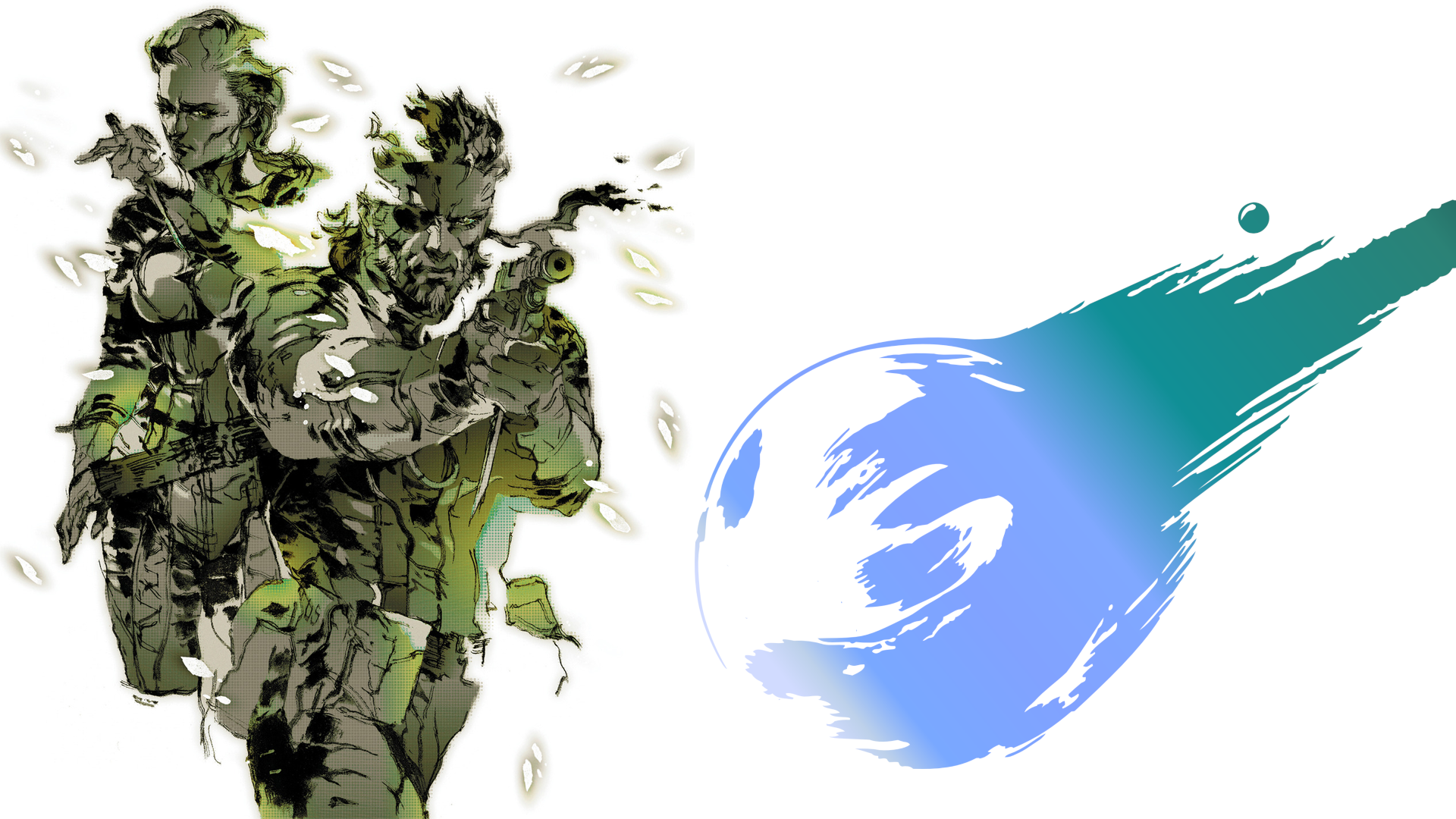 Snake Eater and Final Fantasy 7 by uMMo001