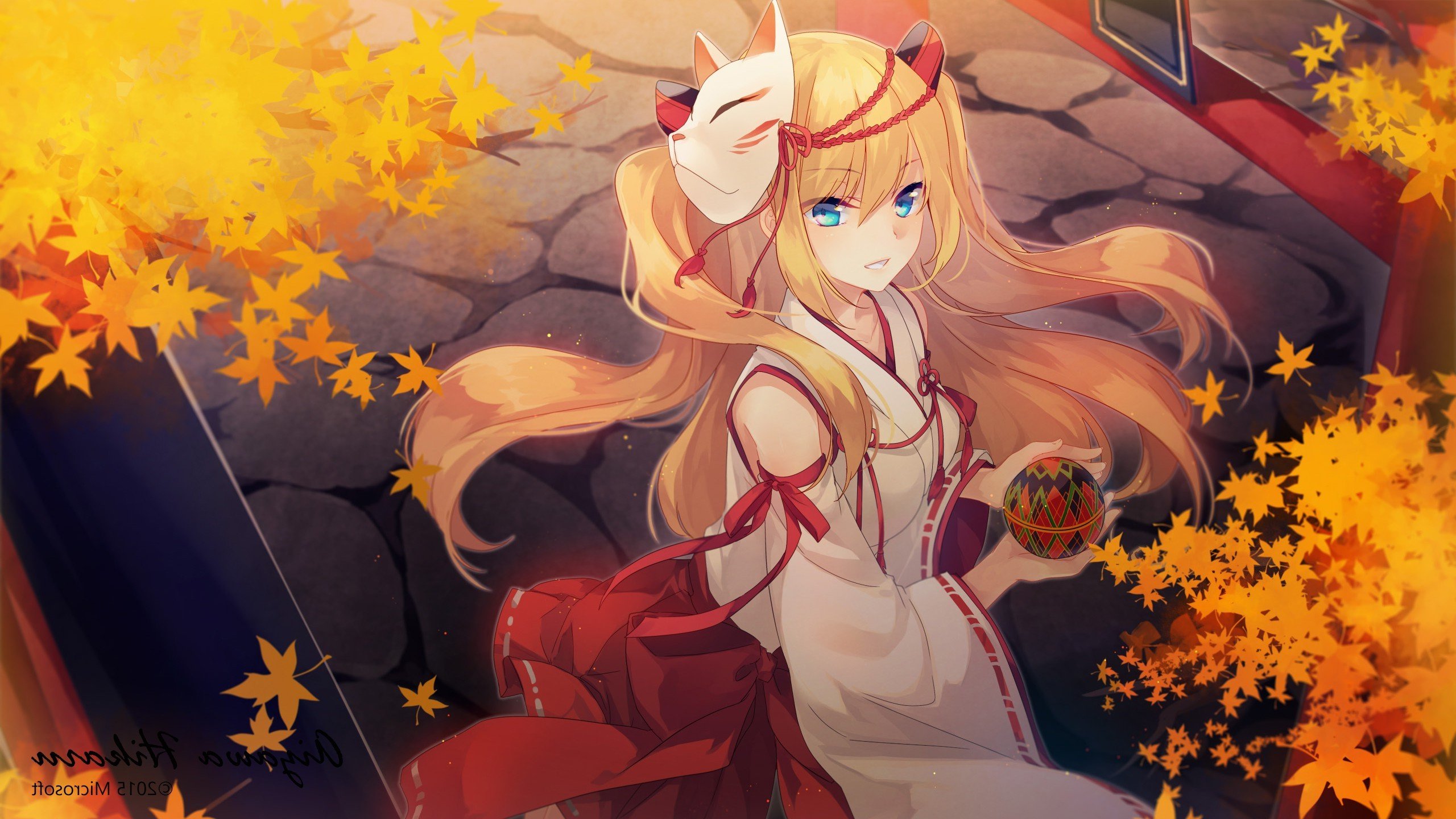 Download Fall Anime Os-tan HD Wallpaper