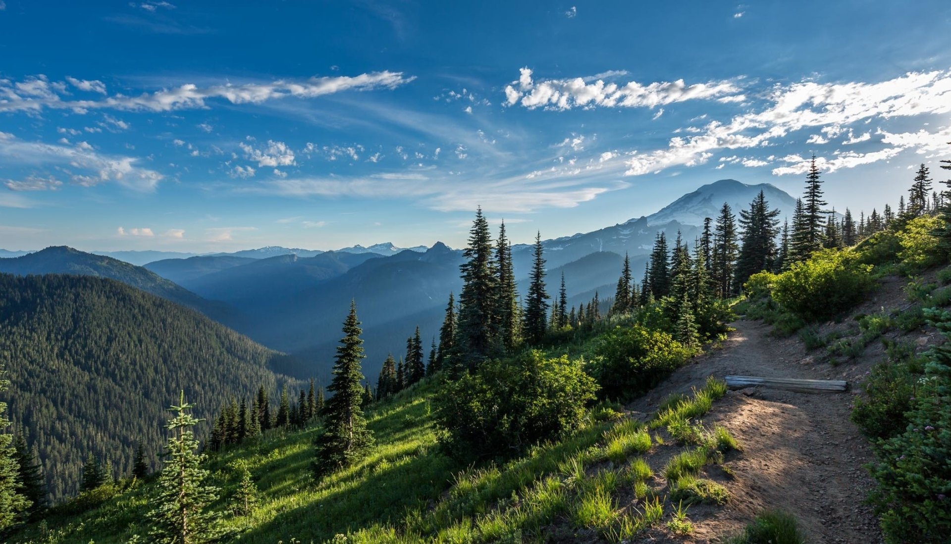 Mountain Pathway: Serene Sky and Nature HD Landscape