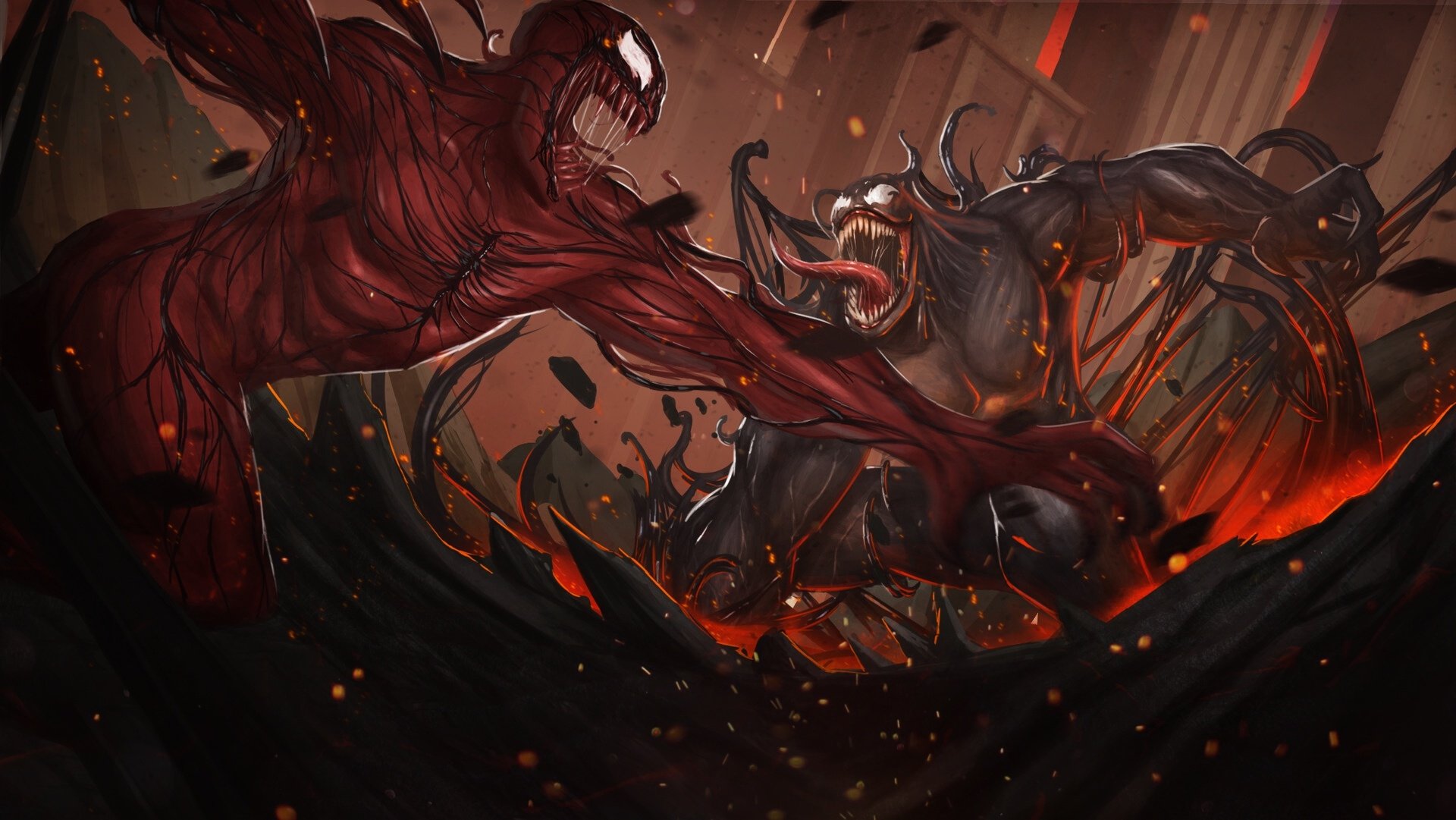 Download Venom Carnage (Marvel Comics) Comic Carnage HD Wallpaper
