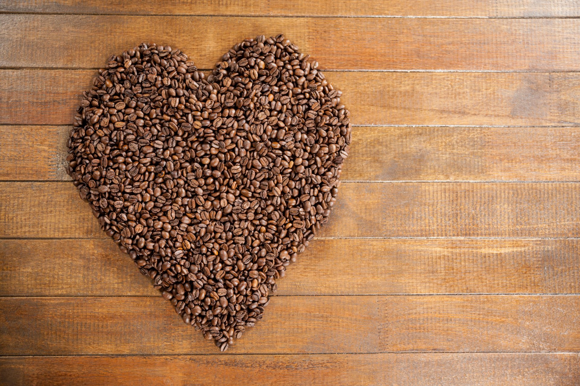 Download Heart-shaped Coffee Beans Food Coffee 4k Ultra HD Wallpaper
