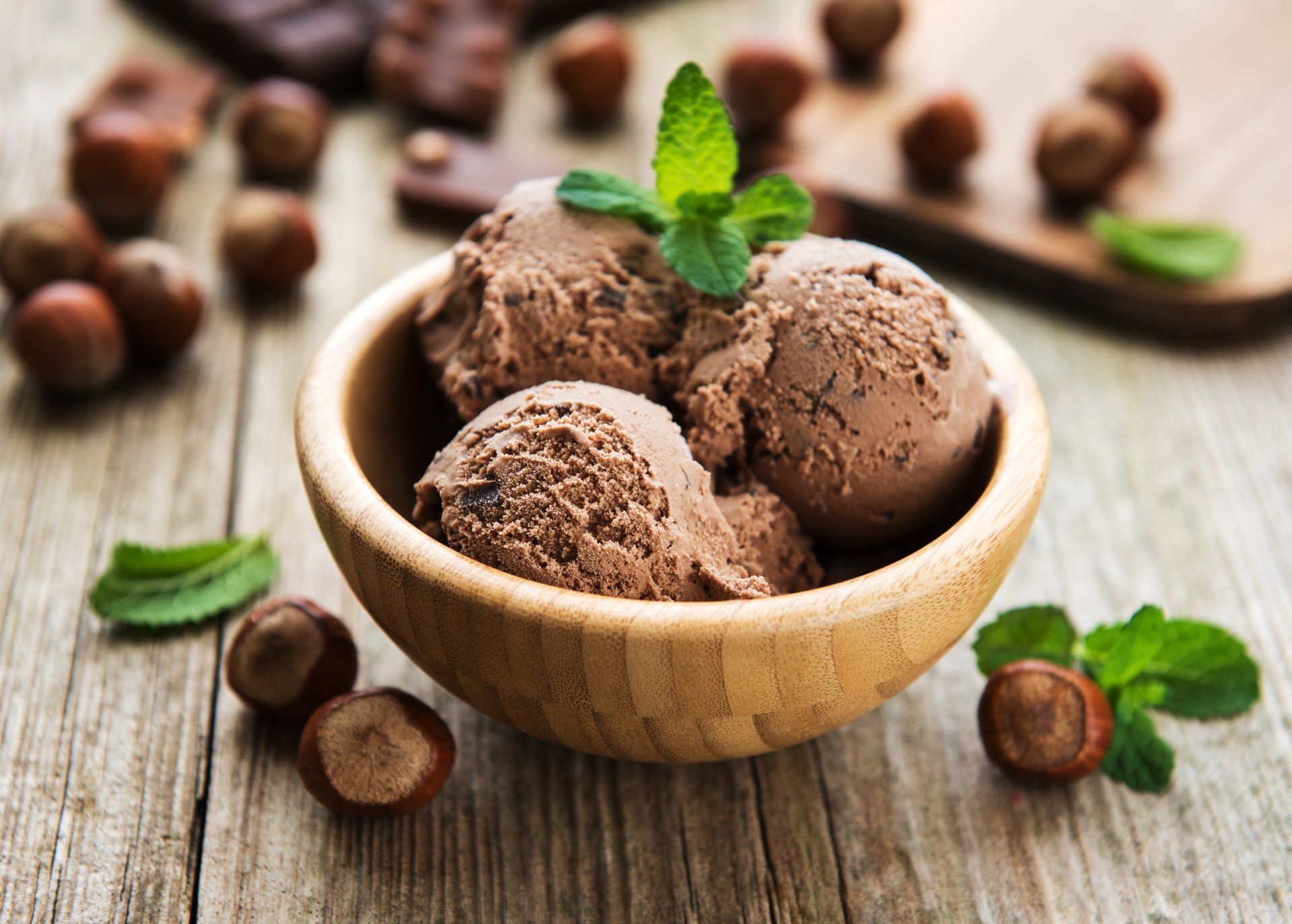 Download Still Life Hazelnut Food Ice Cream 8k Ultra HD Wallpaper
